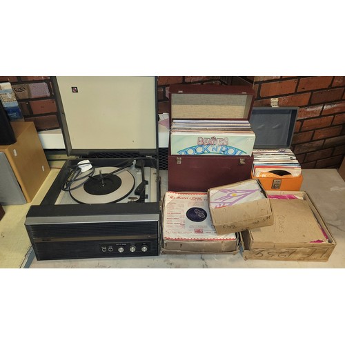 A 1960s Bush portable record player, together with a selection over ...