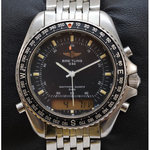 Breitling Navitimer Quartz 3100, a stainless steel quartz calendar ...