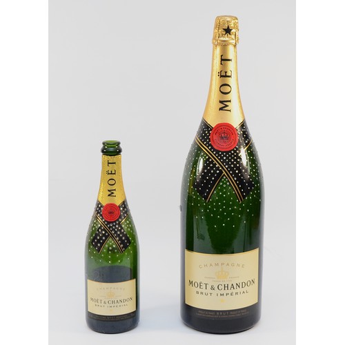 Moet & Chandon and Swarovski crystal, a Magnum display bottle, 50cm and ...