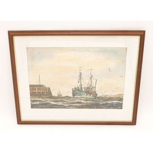 Jack Rigg (1927-2023), Coming into Scarborough, Yorkshire, watercolour ...