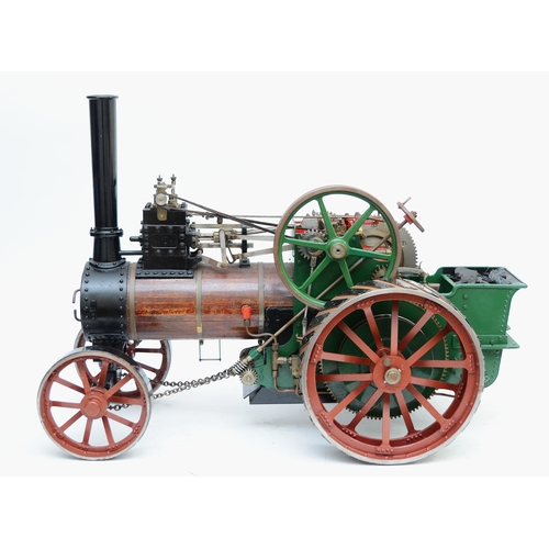 1" scale live steam Fowler coal fired traction engine, with wooden ...
