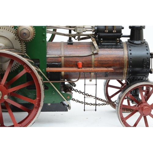 1" scale live steam Fowler coal fired traction engine, with wooden ...