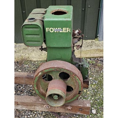 A Fowler 1 PA 1½HP trolley mounted engine, mounted on a trolley, spares ...