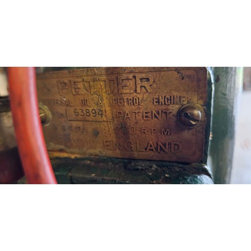 A Petter 3hp stationary engine, serial number 63894.