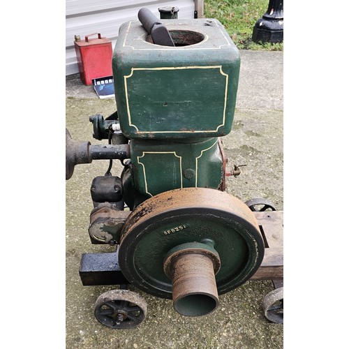 A Ruston & Hornsby PT stationary engine, serial number 272722, mounted ...