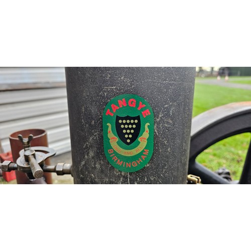 A Tangye type AA stationary engine, serial number 20419B, mounted on a ...