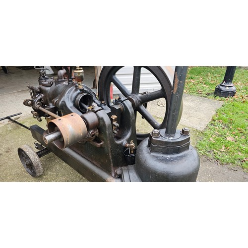 A Tangye type AA stationary engine, serial number 20419B, mounted on a ...