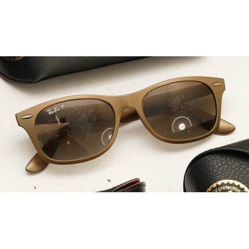 Ray-Ban; Five cased pairs of Ray-Ban designer sunglasses. (5)