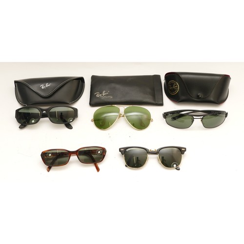 Ray-Ban; Four cased pairs of Ray-Ban designer sunglasses, together with ...