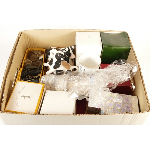 An assortment of ceramic homewares and glassware, to include, a Doulton ...