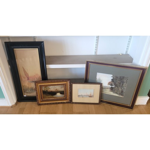 R. Standish Sweeney, wood by a field, watercolour, signed, 27 x 33, a ...
