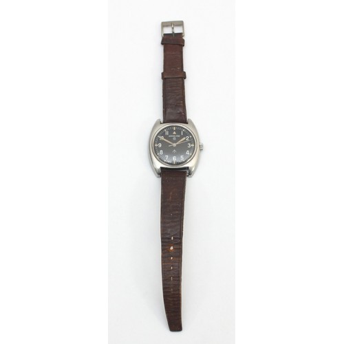 Hamilton W10, a British Army issue manual wind wristwatch, Broad Arrow ...