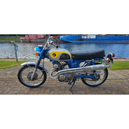 1969 Honda CL125A. Registration number PFJ 816G. Frame number CL125A ...