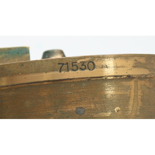 An early twentieth century brass Dent 'tell-tale' recording clock ...