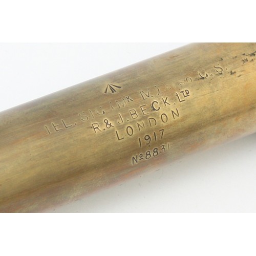 WWI TEL. SIG. MK IV telescope, three draw, by G. S, R. & J. Beck of ...