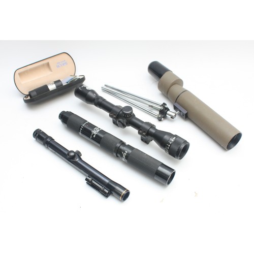 An assortment of mixed scopes to include the 4x32 Air arms, 10x30 Focus ...