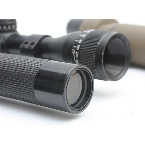 An assortment of mixed scopes to include the 4x32 Air arms, 10x30 Focus ...