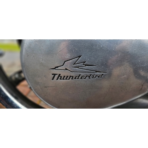 1955 Triumph 6T Thunderbird, 650cc. Registration number TRH 818. Frame number S72462. Engine number