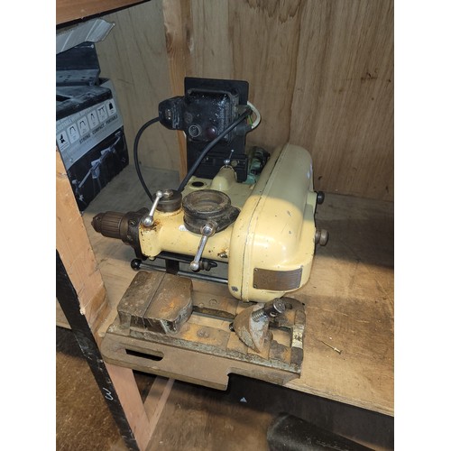 A Fabco Star 240v pillar drill, with stand, 173cm high