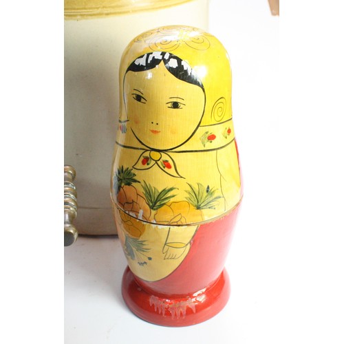 A Govancroft Pottery, Glasgow 2.5 gallon stonware flagon, a stoneware ...