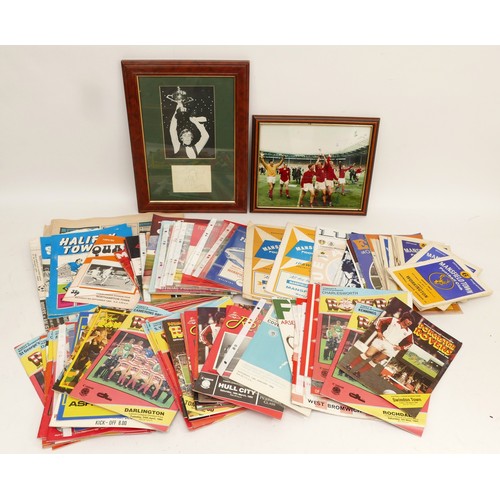A collection of approximately 100 football programmes, primarily 1960s ...