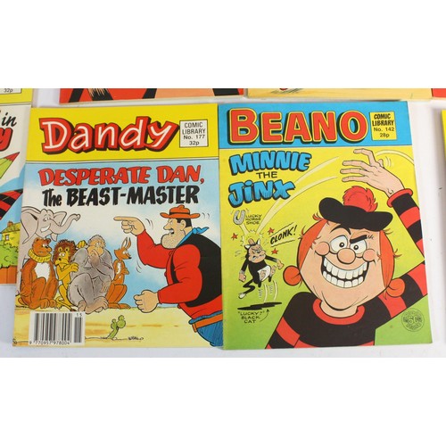 A box of approximately 160 Dandy and Beano comics.