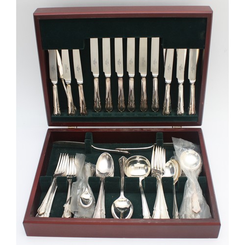 A Roberts & Belk Ltd canteen of cutlery, in the Dubarry pattern, for ...