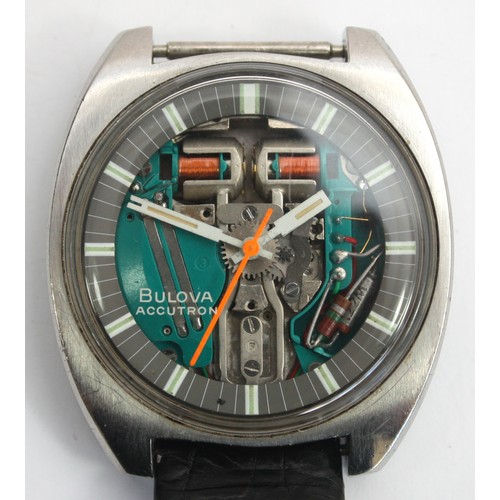 Bulova Acutron Spaceview, a stainless steel wristwatch, serial number 1 ...