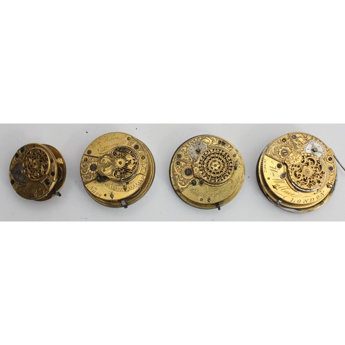 London, four verge pocket watches, William Wallace, c.1800, Peter ...
