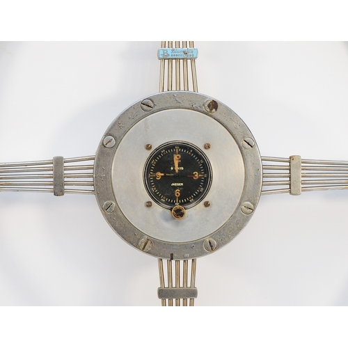 Bluemel's Brooklands four spoke, four arm steering wheel, with blue ...