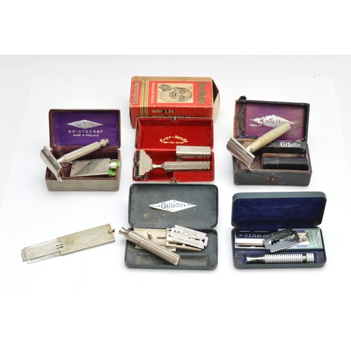 Five cased razor sets, to include, an Ever-Ready Brilliant Special ...
