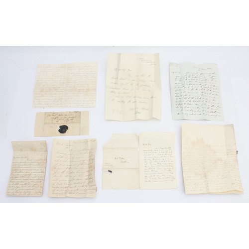 A collection of six early 19th letters together with two later examples ...