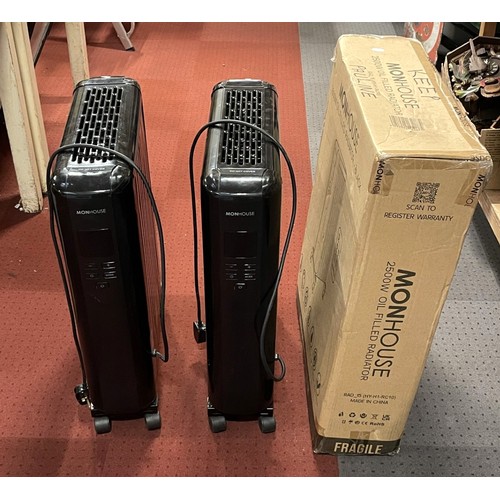 A Monhouse electric oil filled radiator, boxed unused, together with ...