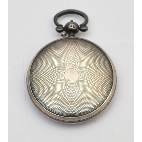 A miniature CW Dixey silver cased compass, illegible hallmarks ...