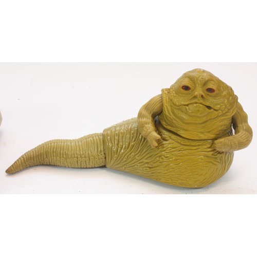 Star Wars figures, Kenner, Jabba the Hut and four small figures