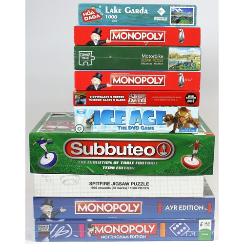 A collection of board games, to include Monopoly Ayr edition ...