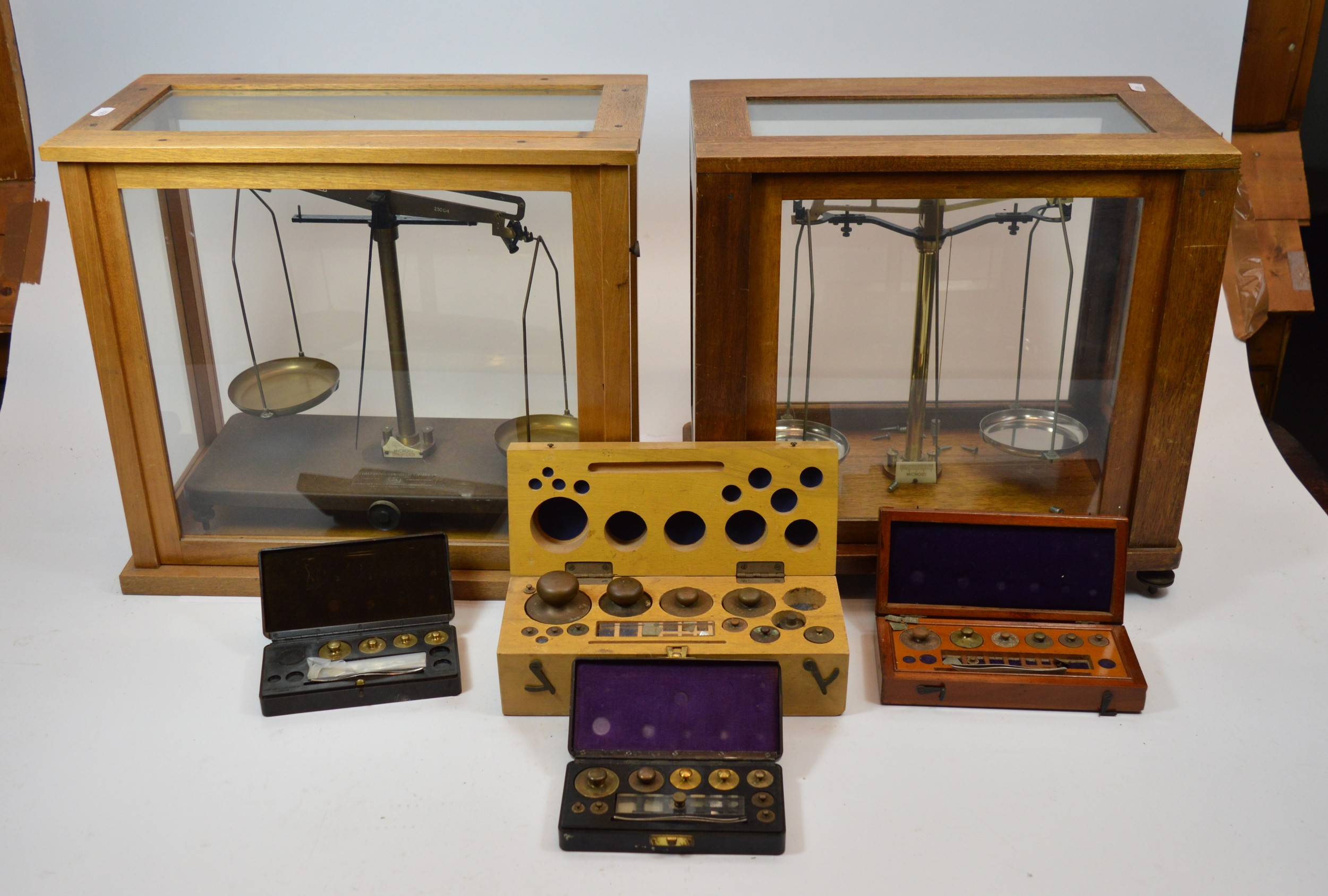 A set of Griffin & George Limited balance scales, together with another ...