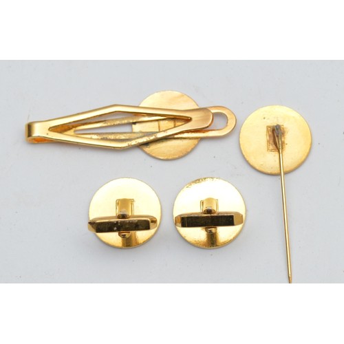 A British Racing Motors (BRM), 1945 - 1977, set of enamelled cufflinks ...