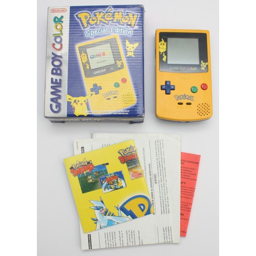 A 1990s Nintendo Gameboy 'Colour' handheld console 'Pokemon Special ...