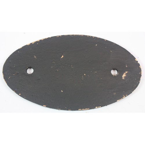 An oval brass locomotive works plate, L.N.E.R Darlington Works 1923 ...