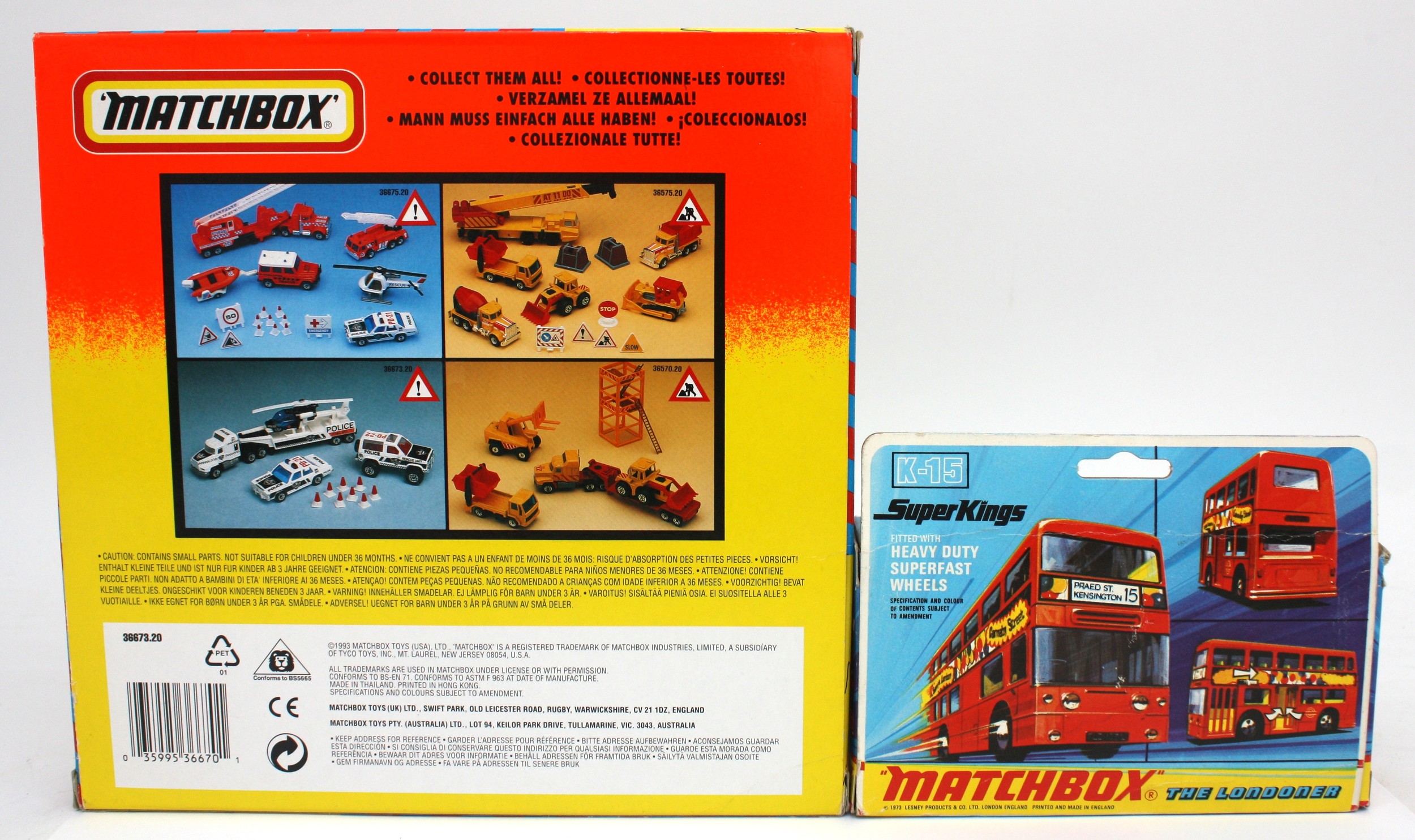 A 1990s Matchbox diecast model police set 'Emergency Rescue', in ...