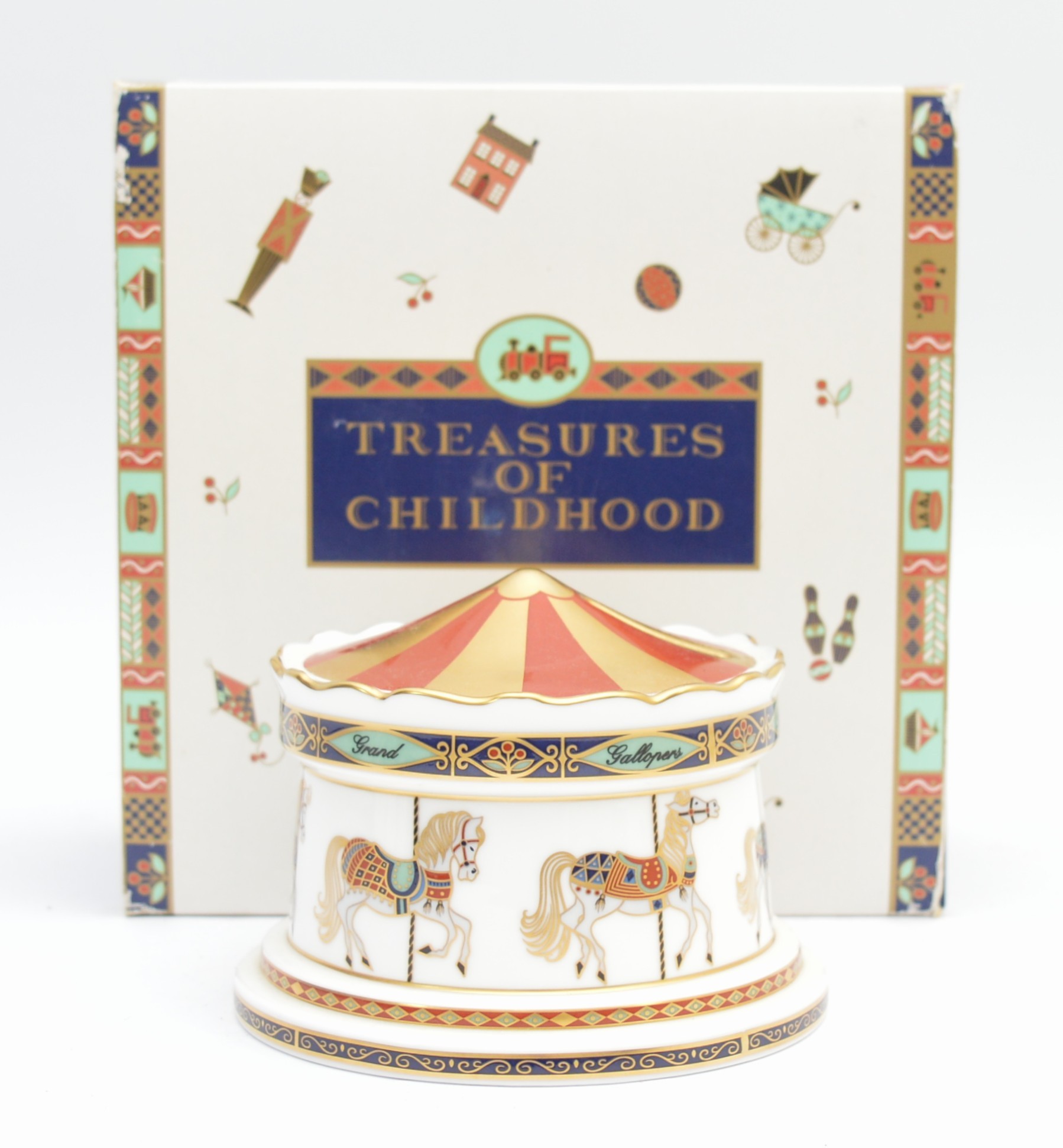 Royal Crown Derby, Treasures of Childhood series, Carousel Money Box in ...