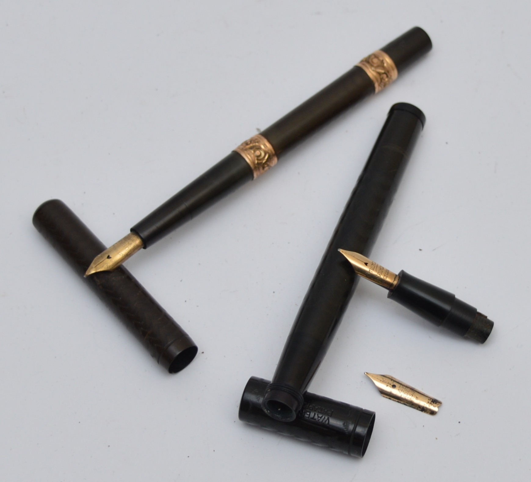 Two fountain pens, a Watermans No. 14 Fountain Pen, and a Watermans No ...