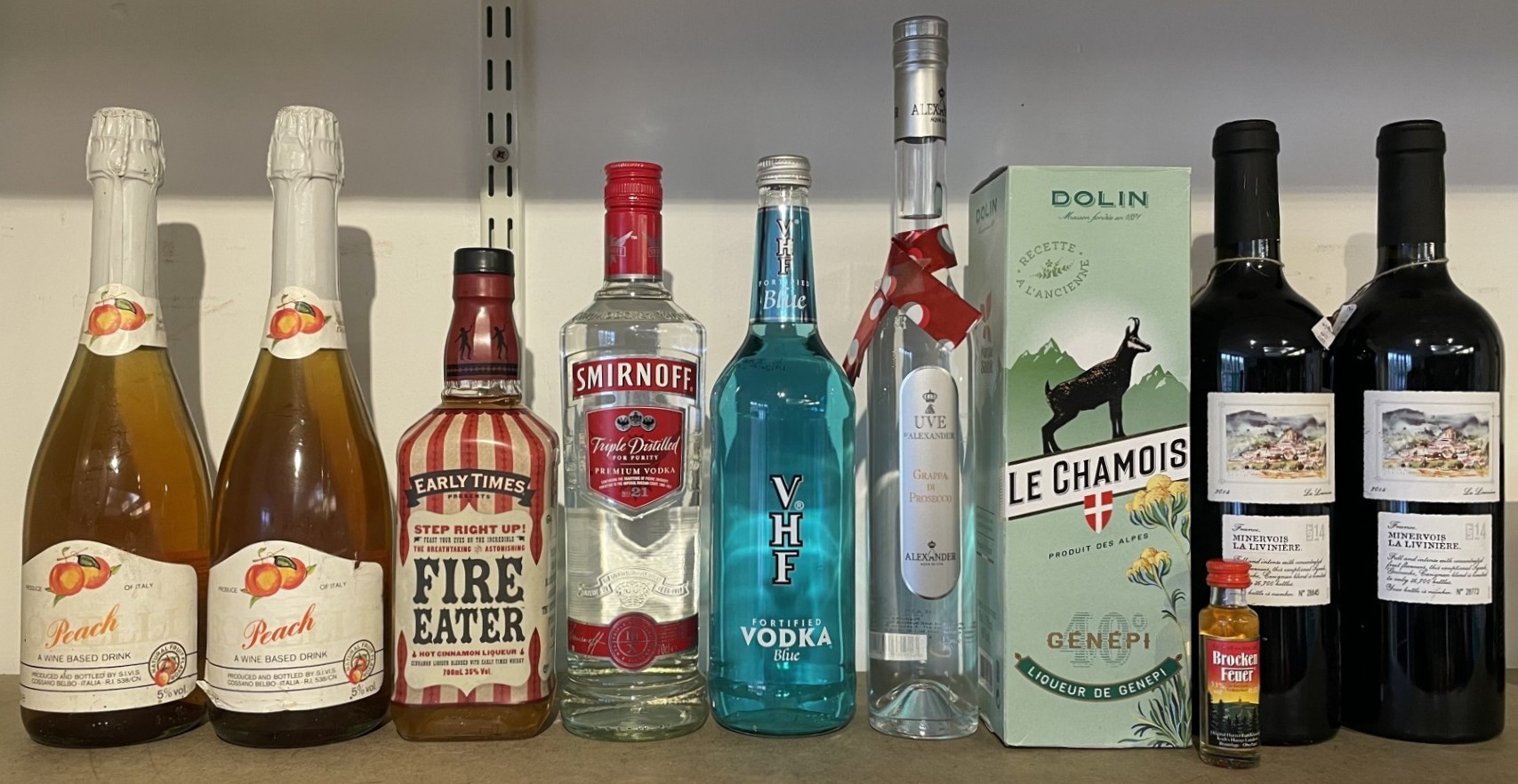 10 bottles of alcohol, to include, spirits, wines, and liqueurs, one ...