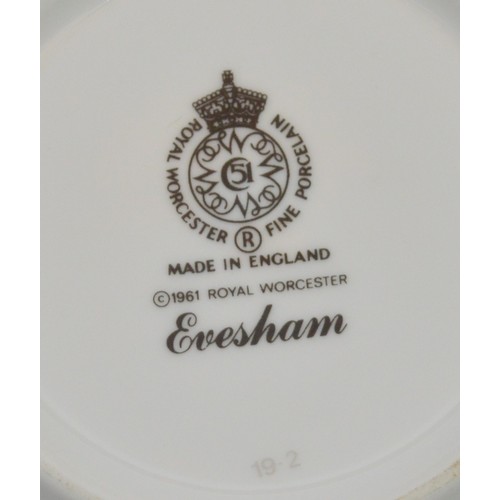 Royal Worcester porcelain, Evesham pattern, a part dinner service to ...