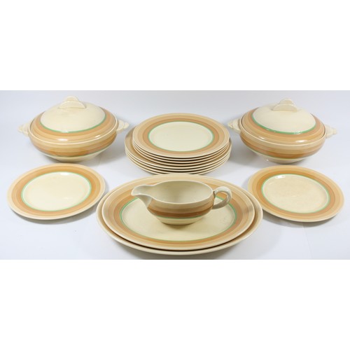 Clarice Cliff; Bizarre Series in the pattern Biarritz Banded, a ...