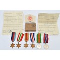 WWII Army medal group, including the 1939-1945 Star, Italy, Africa ...