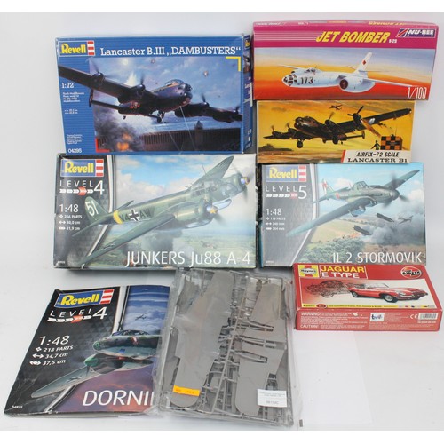 Seven boxed Airfix, Revell and NU-BE plastic model kits, including ...