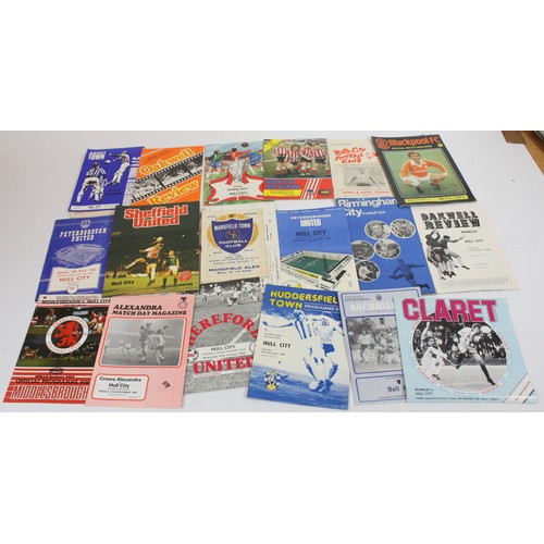 A large collection of Hull City related football matchday programmes ...