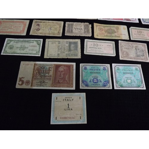 World Banknotes. France, Italy and Spain WWII Emergency Issue Currency ...